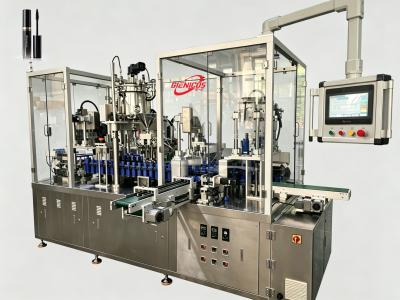 China JQH-02 High Speed Lipgloss Filling Machine 80 PCS/MIN with SUS304 Construction and Servo Piston Filler for sale