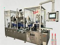 China JQH-02 High Speed Lipgloss Filling Machine 80 PCS/MIN with Servo Piston Filler and SUS304 Construction for sale