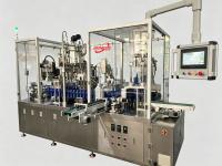 China JQH-02 High Speed Lipgloss Filling Machine with 80 PCS/MIN Output and Servo Piston Filler in SUS304 Material for sale
