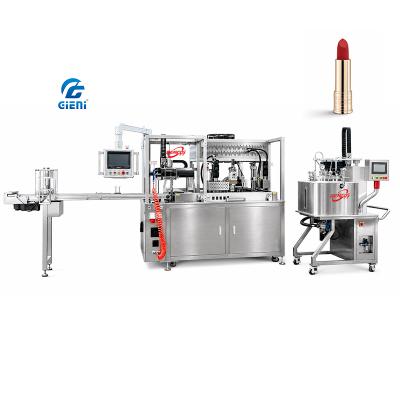 China GLU-900 High Capacity 112 Cavities Silicone Mold Lipstick Filling Machine 900pcs/h Production Equipment for sale