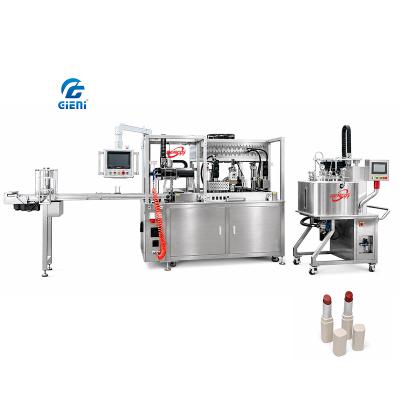 China GLU-900 Lipstick Filling Machine Mold Preheating Remelting System Integration Leister Hot Air 30L Tank Equipment for sale