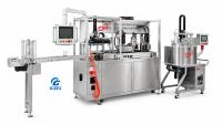 China GLU-900 Full Automatic Lipstick Filling Machine Auto Pumping System 30L Mobile Tank Mitsubishi PLC Equipment for sale