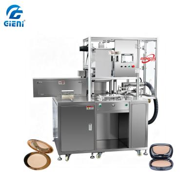 China C-15 PLC Touch Screen Controlled Cosmetic Powder Pressing Machine with 15 Tons Maximum Pressure and 5-15 Seconds Cycle Time for sale
