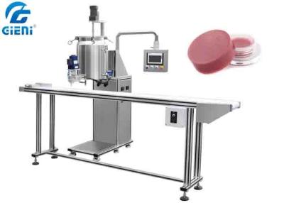China Semi-Auto Gear Pump Lip Gloss Filling Machine 25-60pcs/min AC220V for Viscous Cosmetics for sale