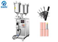 China Semi-Automatic Mascara Filling Machine with PLC Control 20L Dual Tanks 22-28pcs/min Output for sale