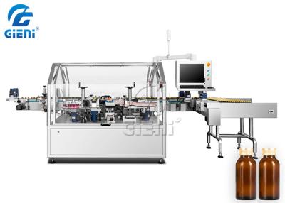 China GMJ-308 Double Head Rotary Labeling Machine for Cylindrical Containers φ10-50mm 400/min Speed for sale