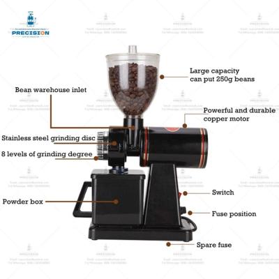 China PRECISION E&M Coffee Bean Grinder 220V 1500rpm with Adjustable Timer LCD Display for sale