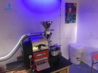 China Coffee Bean Roasting Machine With Adjustable Drum Speed Hot Air Cycle for sale