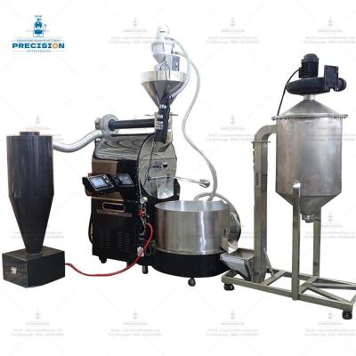 China Precision PKF-120KG Commercial Coffee Bean Drum Roaster 60-70kg Batch 280kg/h for sale