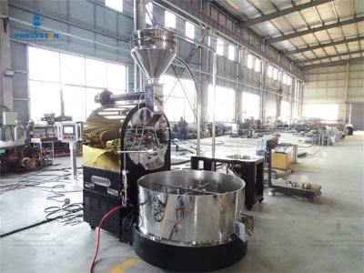 China Precision PKF-120KG Automatic Coffee Bean Drum Roaster 60-70kg Batch 280kg/h for sale