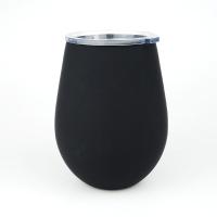China Double Wall Seal Lid Black Matte Stainless Steel Vacuum Coffee Mug for sale