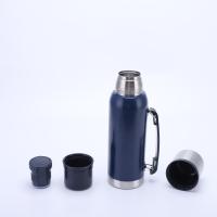 China 1000ml 1200ML Double Wall Thermos Bottle With Handle Vacuum Insulated Wide Mouth for sale