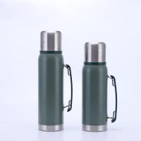 China 1000ml 1200ML Double Wall Thermos Bottle With Handle Vacuum Insulated Wide Mouth for sale