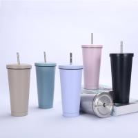 China Single Wall Stainless Steel 304 Car Coffee Tumbler 750ml Colorful for sale
