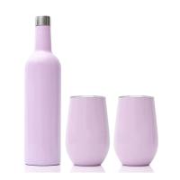 China Leakproof 750ml Stainless Steel Wine Bottle Set With Gift Box for sale