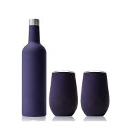 China Leakproof 750ml Stainless Steel Wine Bottle Set With Gift Box for sale