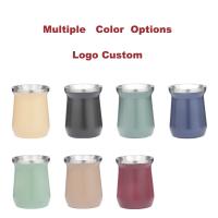China Double Wall Insulated Stainless Steel Yerba Mate Cup 8oz With Bombilla Straw for sale