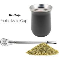 China Double Wall Insulated Stainless Steel Yerba Mate Cup 8oz With Bombilla Straw for sale