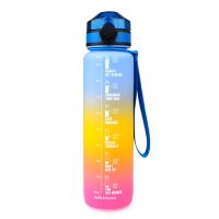 China Dust Proof Lid Sport Outdoor Drink Water Bottle Gradient Color Design for sale