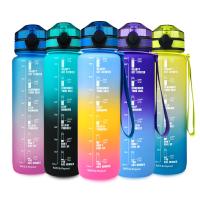 China Dust Proof Lid Sport Outdoor Drink Water Bottle Gradient Color Design for sale