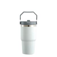 China Double Wall Stainless Steel Insulated Travel Vacuum Tumbler Mug With Handle for sale