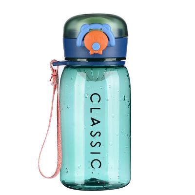 China Finger Touch Lock Design Plastic Drink Bottle Portable Dust Proof Cute for sale