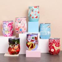 China 350ml Christmas Double Walled Travel Mugs With Lids Personalised for sale