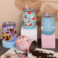 China 350ml Christmas Double Walled Travel Mugs With Lids Personalised for sale