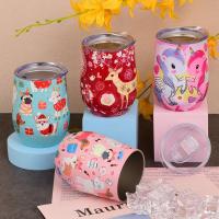 China 350ml Christmas Double Walled Travel Mugs With Lids Personalised for sale