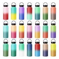 China Gradient Color Stainless Steel Double Wall Drink Bottle Customized Design for sale