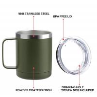 China 12oz Stainless Steel Insulated Coffee Mug With Handle Double Wall for sale
