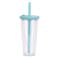 China Water Iced Coffee Travel Tumbler With Straw And Lid Reusable for sale