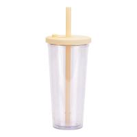 China Water Iced Coffee Travel Tumbler With Straw And Lid Reusable for sale