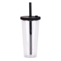 China Water Iced Coffee Travel Tumbler With Straw And Lid Reusable for sale