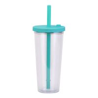 China Insulated Double Wall Boba Tumbler Cup With Lid Reusable Straw for sale