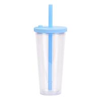 China Insulated Double Wall Boba Tumbler Cup With Lid Reusable Straw for sale