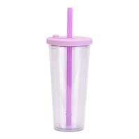 China Water Iced Coffee Travel Tumbler With Straw And Lid Reusable for sale