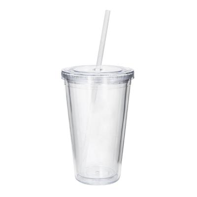China Double Wall Reusable Plastic Acrylic Water Bottle Clear For Parties Birthdays for sale