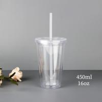 China Double Wall Reusable Plastic Acrylic Water Bottle Clear For Parties Birthdays for sale