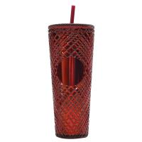 China 24Oz Studded Cup Tumbler With Lid And Straw Double Wall Insulated Matte for sale