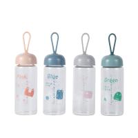China Clear Single Wall Transparent Glass Drinking Water Bottles Portable for sale