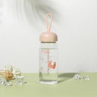China Clear Single Wall Transparent Glass Drinking Water Bottles Portable for sale