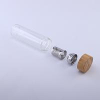 China Double Wall Inslution Borosilicate Glass Cup With 2 In 1 Stainless Steel Infusers for sale