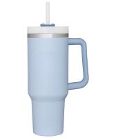 China 30oz Stainless Steel Double Wall Vacuum Insulated Mug With Straw And Lid for sale