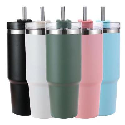 China Custom 30oz Insulated Tumbler With Lid And Straws for sale