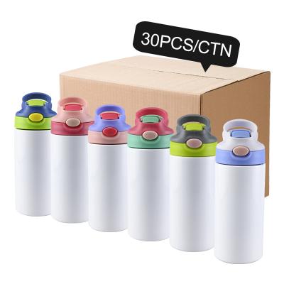 China Mixed Color Straight Stainless Steel Kids Water Bottles Leakproof 350ml 12oz for sale