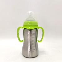 China 304 Stainless Steel Baby Feeding Bottles With Silicone Nipples for sale