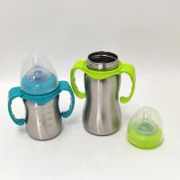 China 304 Stainless Steel Baby Feeding Bottles With Silicone Nipples for sale