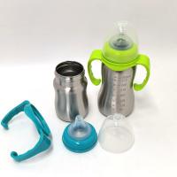 China 304 Stainless Steel Baby Feeding Bottles With Silicone Nipples for sale