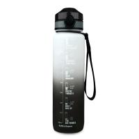 China Food Grade Flip Top Lid Gym Plastic 1l Water Bottles Gradient Color for sale